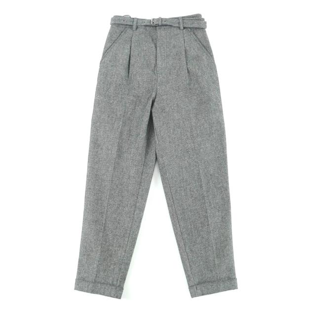 未使用品★Christian Dior クリスチャンディオール 247P69A3439 センタープレス スラックス ベルテッドパンツ グレー 40 伊製 正規品