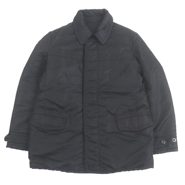 美品□GUCCI グッチ ヴィンテージ トムフォード期 ロゴボタン 中綿コート パテッドコート ブラック 46 イタリア製 メンズオススメ◎