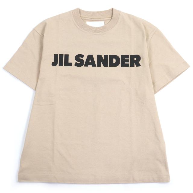 極美品□JIL SANDER ジルサンダー 24SS J02GC0001 コットン100％ ロゴプリント クルーネック 半袖Ｔシャツ XS イタリア製 正規品
