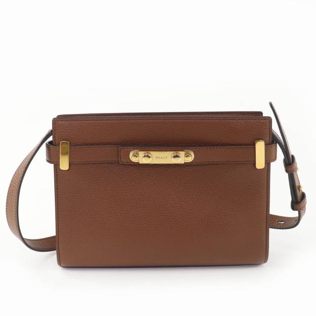 極美品☆BALLY バリー Carriage Shoulder Bag 2WAY レザー ハンドバッグ ショルダーバッグ ブラウン ゴールド金具 イタリア製 レディース