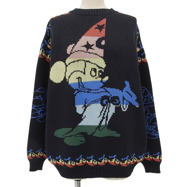 美品▲Stella McCartney ステラマッカートニー ディズニーコラボ ファンタジア レインボー ミッキー コットンニット セーター S 正規品