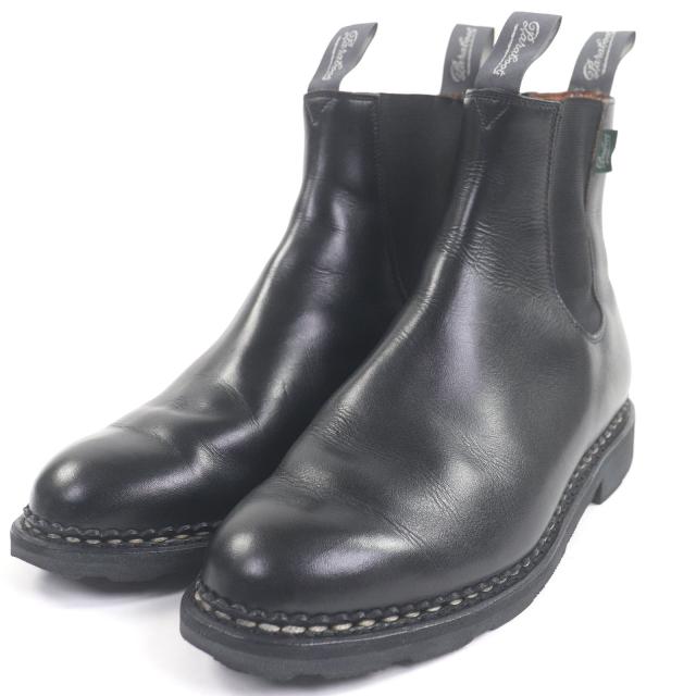 美品□Paraboot パラブーツ 59450 MANEGE GRIFF II レザー サイドゴアブーツ アンクルブーツ チェルシーブーツ ブラック 7 F フランス製