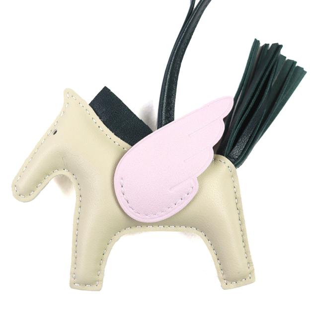 未使用品△HERMES エルメス ロデオチャーム ペガサスPM アニョーミロ クレ/モーヴペール/ヴェールシプレ バッグチャーム U刻 箱付き 仏製