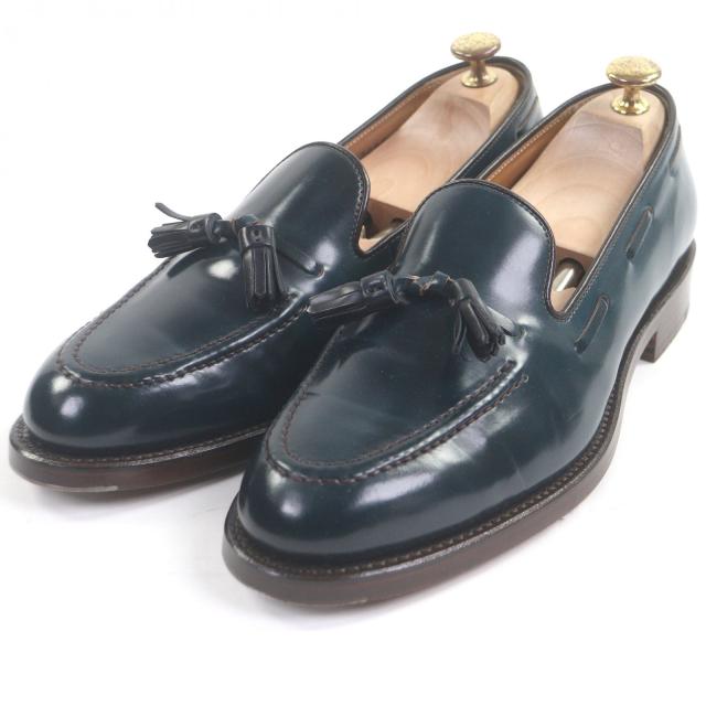 極美品□REGAL リーガル 209S コードバン 伊勢丹靴博2022年限定　タッセル ローファー ダークグリーン系 26 箱付き 日本製 メンズ