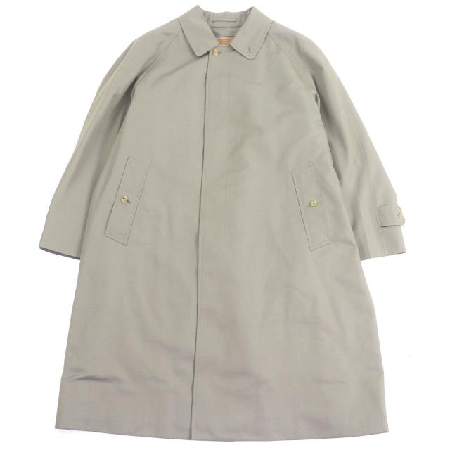 美品□Burberrys バーバリー ヴィンテージ シルク55％ カシミヤ混ライナー付き 裏ノバチェック ステンカラーコート 玉虫 94-175-6 日本製