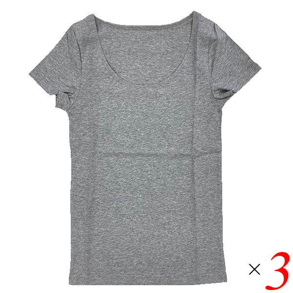 【BIGお買い物ラリー！ポイント最大+11%】DEO's コンプリート消臭インナー レディース グレー 3枚セット 脇汗 消臭 Tシャツ 送料無料