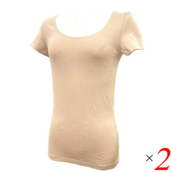 【BIGお買い物ラリー！ポイント最大+11%】DEO's コンプリート消臭インナー レディース モカ 2枚セット 脇汗 消臭 Tシャツ 送料無料