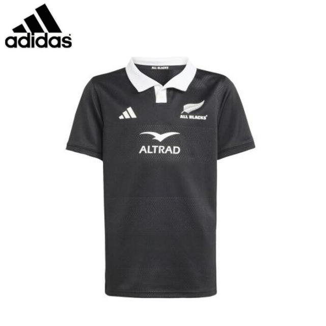【7月1日(火)発売】adidas/アディダス ラグビー トップス [kkx50-jl8024 KRUGBYALLBLACKSホームシャツ] ジュニア_キッズ_レプリカシャツ_オールブラックス 【ネコポス対応】