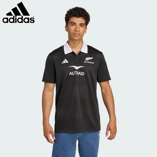 adidas/アディダス ラグビー トップス [jye88-jy4139 オールブラックス サポーターポロシャツ] シャツ_オールブラックス 【ネコポス対応】