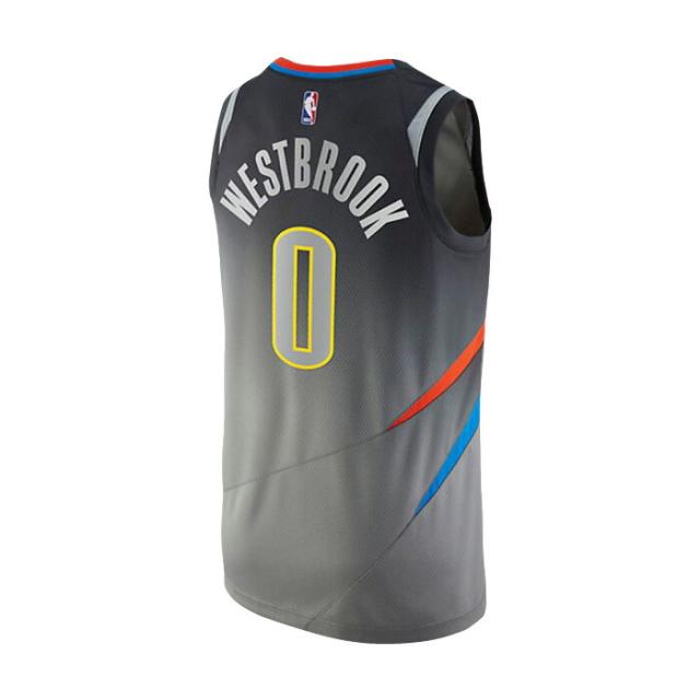 NIKE/ナイキ バスケットボール[ レプリカユニフォーム [912134-040 NBA_OKC_SWGMN_HL_2017_ジャージ-Russell_WESTBROOK-] NBAオクラホマシティ・サンダー_ラッセル・ウエストブルック/2018SS 【ネコポス不可能】 NIKE/ナイキ バスケットボール[ レプリカユニフォーム [912134-040