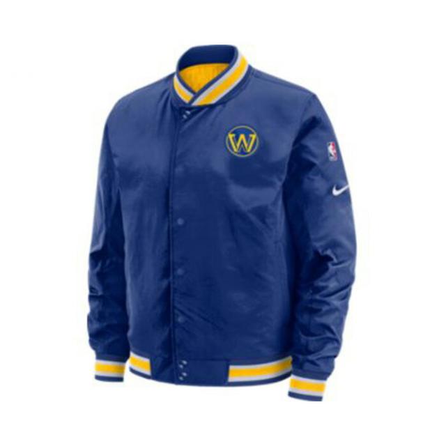 NIKE/ナイキ バスケットボール トップス】 [av6587-495 GSWコートサイドSジャケット] NBA_ゴールデンステイトウォリアーズ 【ネコポス不可】