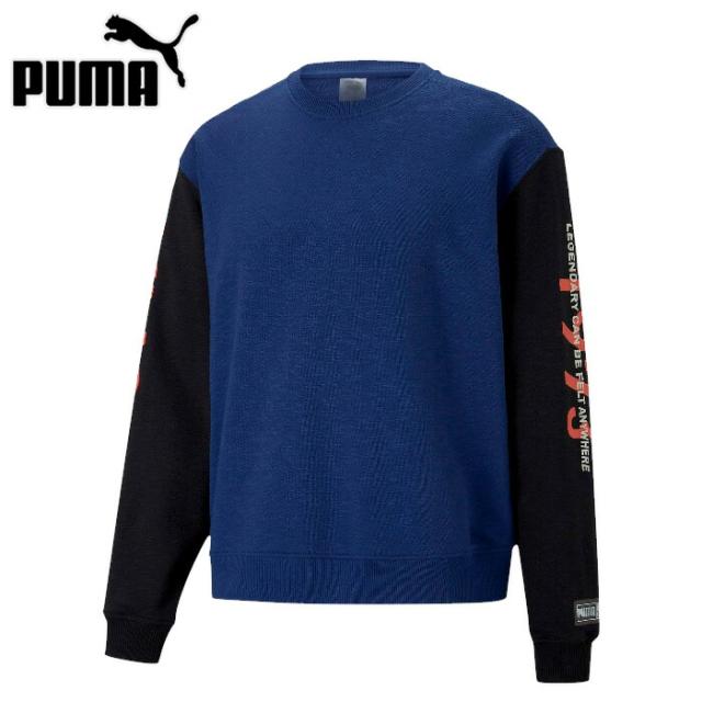 puma/プーマ バスケットボール トップス [530513-01 ブロックドクルー] トレーナー_スウェット/2021SS NBA契約選手使用モデル【ネコポス不可】