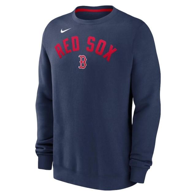 NIKE/ナイキ 野球 トップス [nkpu-046n-bq-n9p クラシックツイルクルーネックフリース] BOSTONREDSOX_ボストンレッドソックス_MLB_メジャーリーグ_トレーナー_スウェット_長袖 【ネコポス不可】
