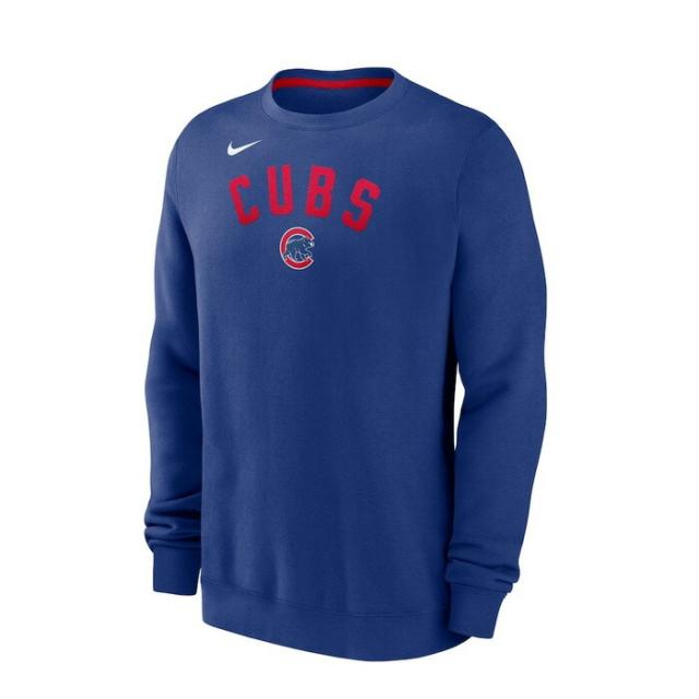 NIKE/ナイキ 野球 トップス [nkpu-199n-ej-n9p クラシックツイルクルーネックフリース] CHICAGOCUBS_シカゴカブス_MLB_メジャーリーグ_トレーナー_スウェット_長袖 【ネコポス不可】