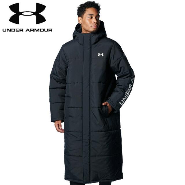 【セール】under_armour/アンダーアーマー トレーニング アウター [1388242-001 ロゴロングコート] コート_ロングコート_防寒/2024FW【ネコポス不可】