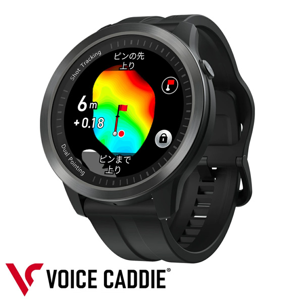 ボイスキャディ T12PRO ゴルフウォッチ 腕時計型 ゴルフ 距離計 GPS ブラック