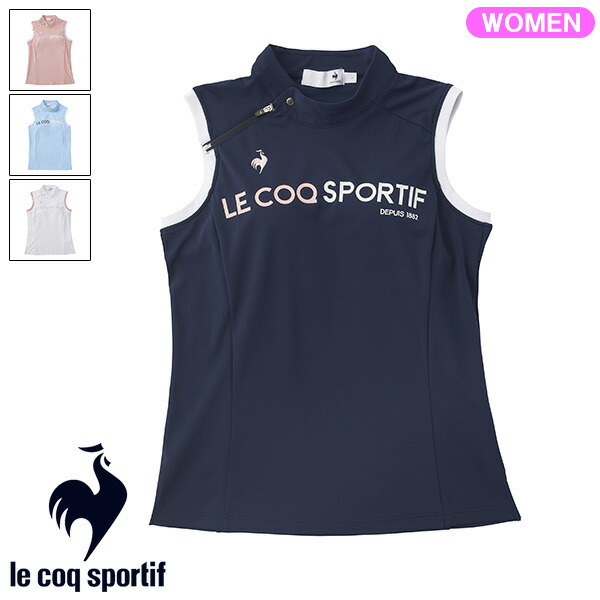 ルコックゴルフ レディース カップ付きノースリーブシャツ 2023年春夏モデル QGWVJA15