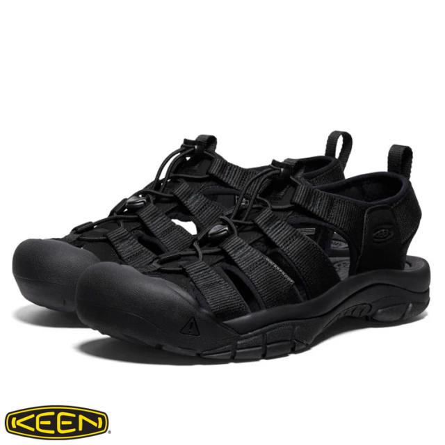 キーン サンダル メンズ KEEN  ニューポートH2　Newport H2 スポーツサンダル  シューズ アウトドア　キャンプ トリプルブラック 1022258