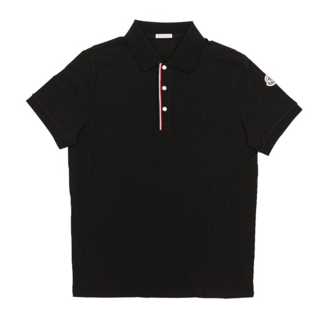 モンクレール ポロシャツ MONCLER SS POLO メンズ 半袖 ロゴパッチ 8A00022 899P0  999 ブラック