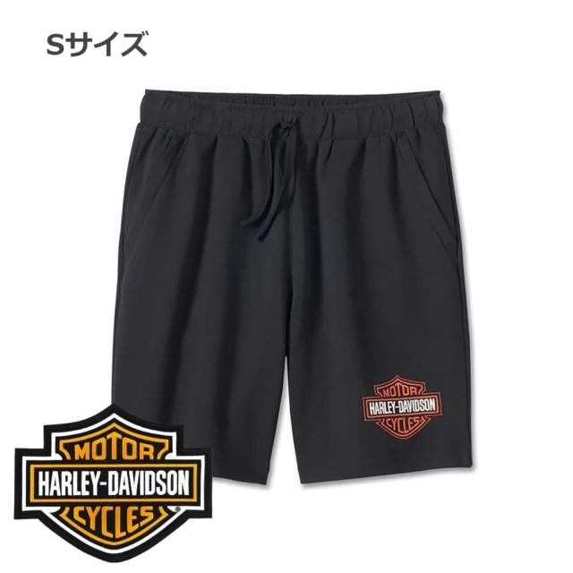 ハーレーダビッドソン 純正 メンズ バー&シールド フリースショーツ ブラック 99197-24VM バイク用品 ばいく 純正 パンツ 短パン メンズ 高耐久性 黒
