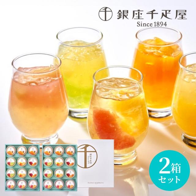 お歳暮 ギフト 2025 銀座千疋屋 銀座フルーツジュレ 5種12個入 2箱セット 御歳暮 お年賀 寒中見舞い スイーツ 洋菓子 常温