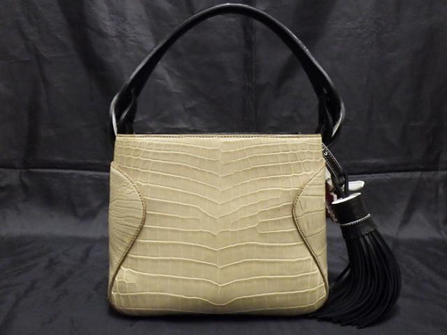 【新品同様 S品】 CIVINILE チビナイル CROCODILE クロコダイル ハンドバッグ ショルダーバッグ