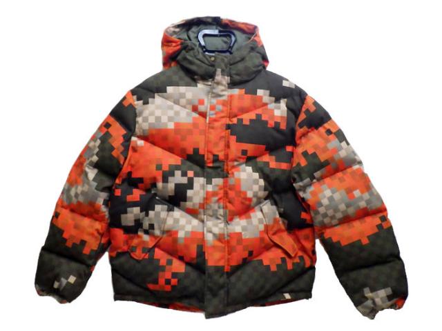 【新品同様 S品】 ルイヴィトン 2024-25AW プリントパファ ダウンジャケット 1AFXPK カーキ 50サイズ メンズ