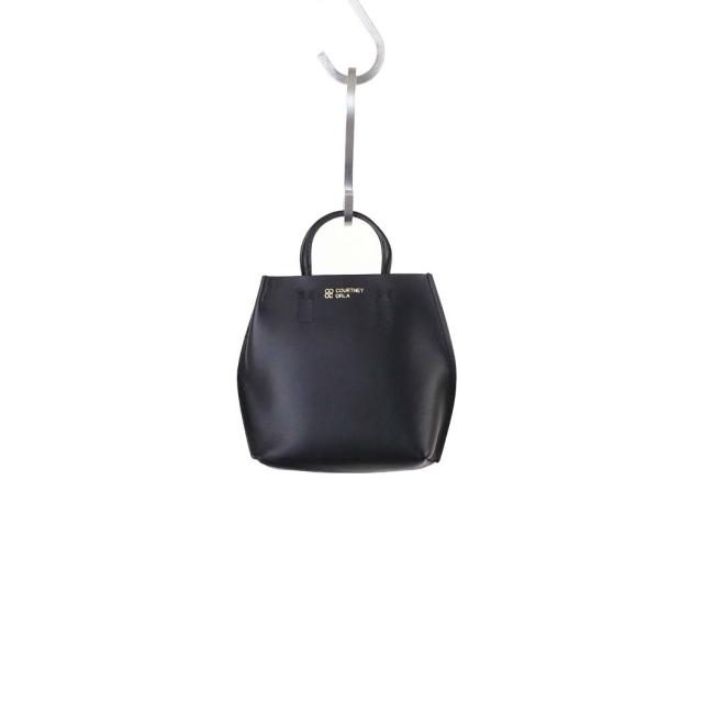 COURTNEY ORLA (コートニーオーラ) SLOPE TOTE super mini ブラック スムースレザー SLO22FCL011000BK スーパー ミニ トートバッグ 黒  シンプル 無地 鞄 ビジネス 通勤 仕事 【FES10】