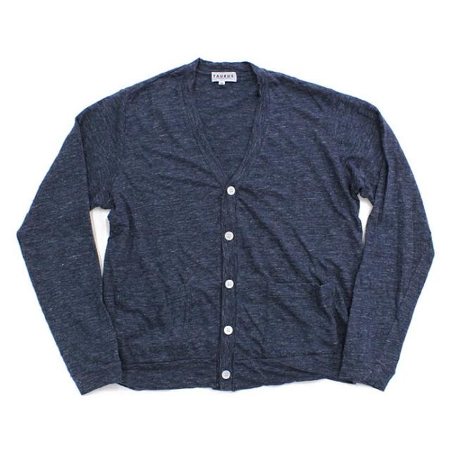 Taurus（トーラス）/ Linen Jersey Cardigan リネン天竺カーディガン - ネイビー   買い回り 買い周り 買いまわり ポイント消化