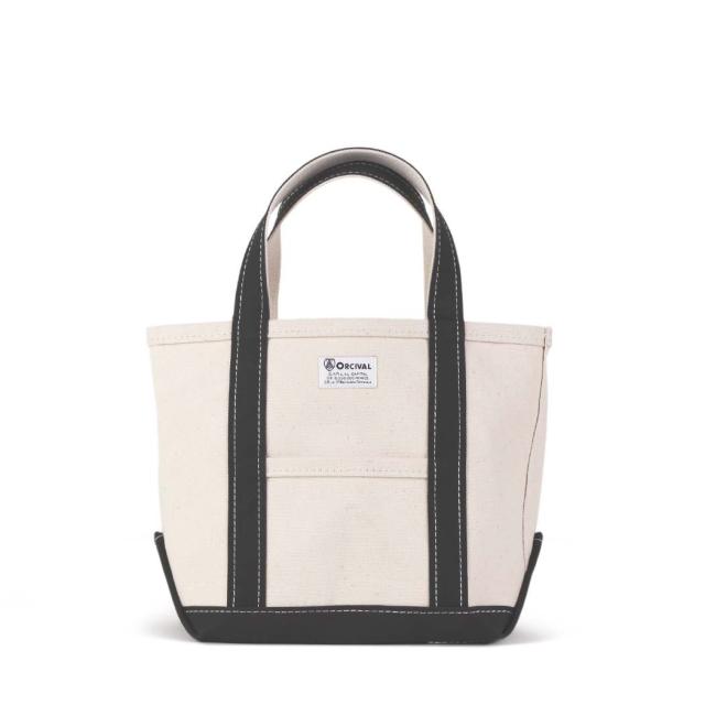 ORCIVAL (オーシバル) / OR-H0285 KWC キャンバス トート バッグ Sサイズ - ECRU × CHARCOAL