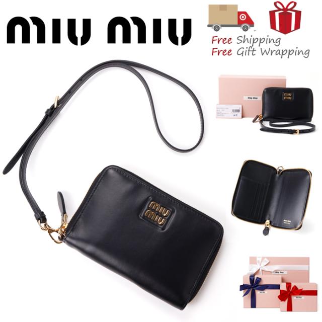 MIUMIU ミュウミュウ 財布 5ML055 パスポートホルダ ネックウォレット 新品 ギフト プレゼント プレゼント ギフト 贈り物 無料 ラッピング 包装