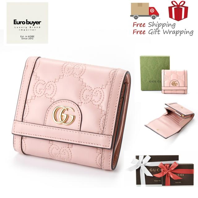 GUCCI グッチ 723799 マトラッセ 二つ折り ミニ財布 新品 ギフト プレゼント 贈り物 無料 ラッピング 包装