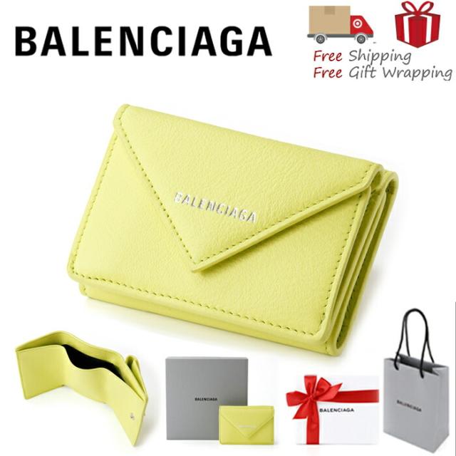 BALENCIAGA バレンシアガ ミニ財布 ペーパー 391446 ギフト包装可 新品 ギフト プレゼン 贈り物 無料 ラッピング 包装