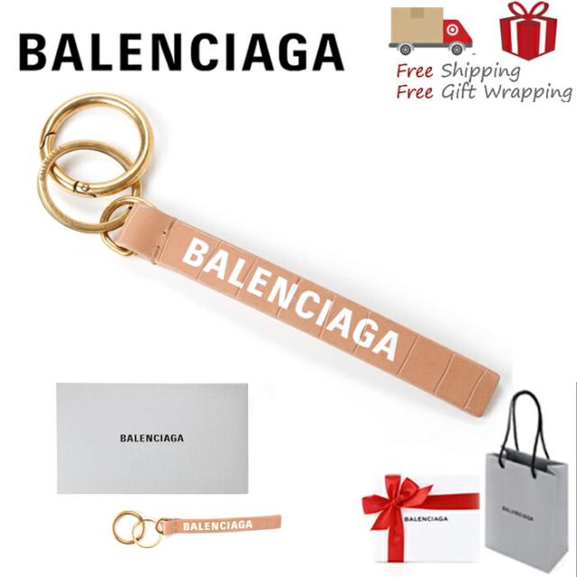 【送料無料】BALENCIAGA バレンシアガ  551984 1LR0M キーリング ギフト包装可 新品 ギフト プレゼン 贈り物 無料 ラッピング 包装