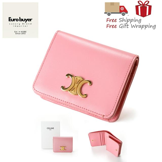 CELINE  セリーヌ  財布　TRIOMPHE コンパクト財布 10K623DPV   新品 ギフト プレゼント  贈り物 無料 ラッピング 包装