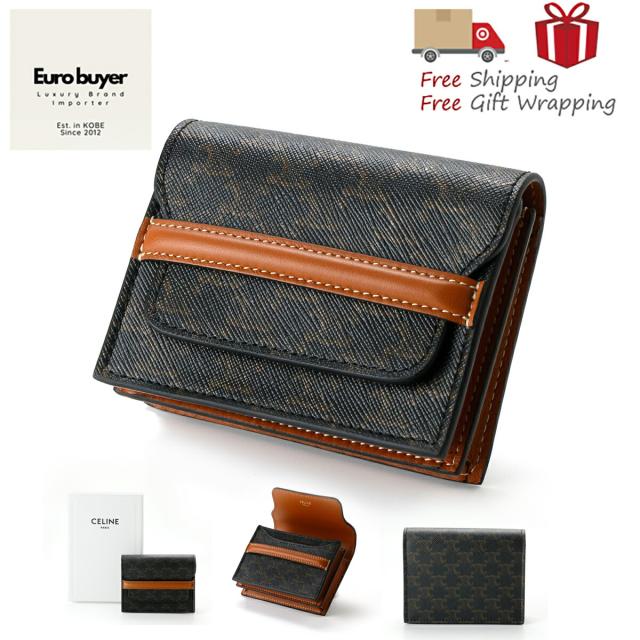 CELINE  セリーヌ  財布　トリオンフキャンバス カードケース 10E242BZ9   新品 ギフト プレゼント  贈り物 無料 ラッピング 包装