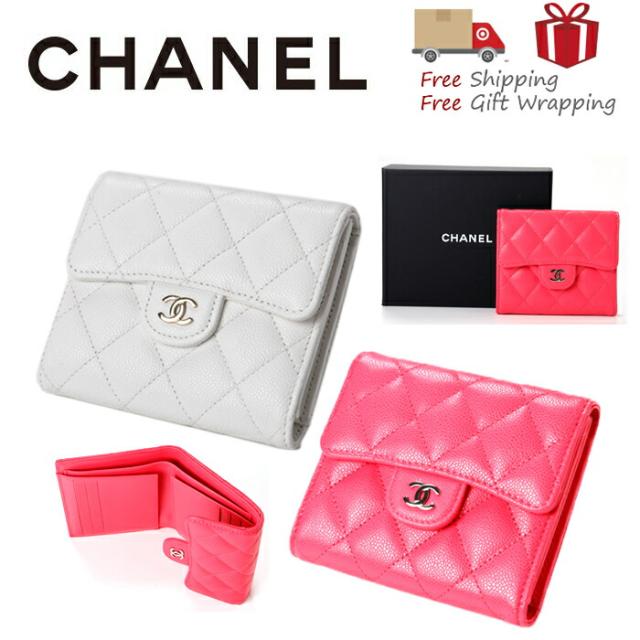 【送料無料】CHANEL 三つ折り 財布 AP0231キャビアスキン 新品 ギフト プレゼント プレゼント ギフト 贈り物 無料 ラッピング 包装
