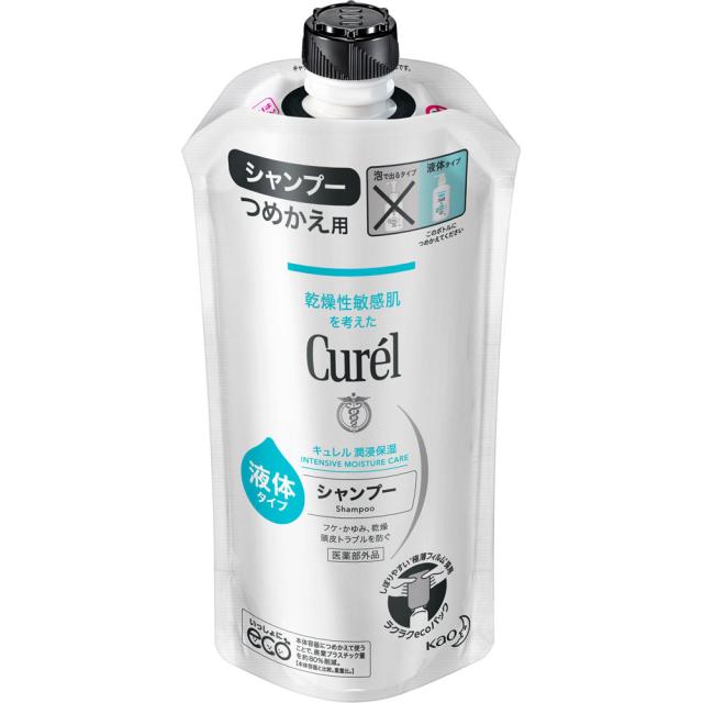 【ケース販売】【24個セット】花王 キュレルシャンプー つめかえ用 340ml (4901301367938-24)【ヤマト宅急便】