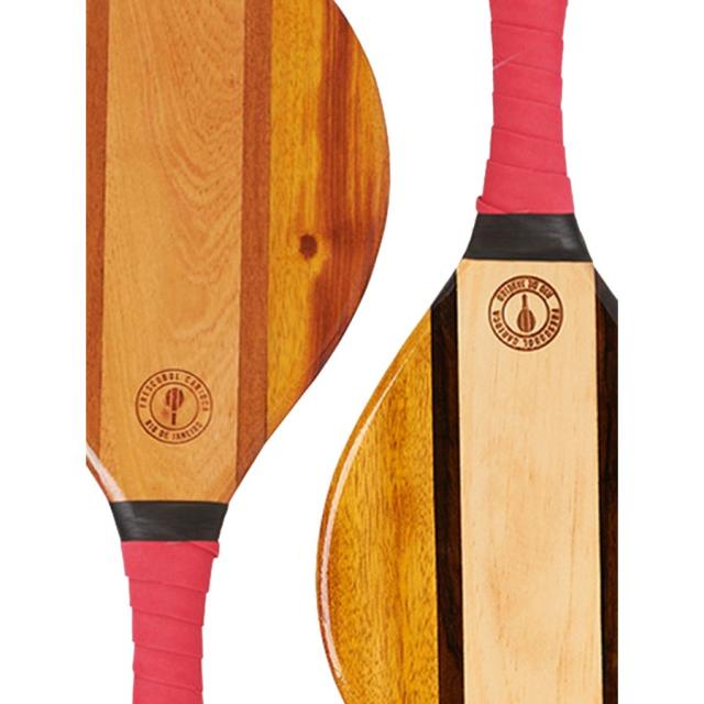 フレスコボールカリオカ Frescobol Carioca トランコソ レッド Trancoso Red 赤 ウッド パドル 2個、パッド付きグリップ 2個、公式ボール2個