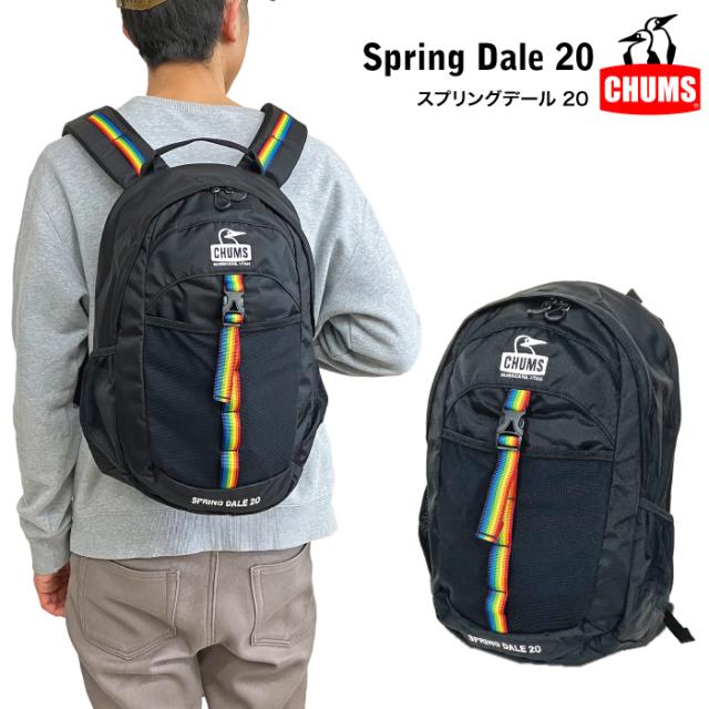 CHUMS チャムス スプリングデール 20 リュックサック バックパック デイパック キャンプ 登山 トレッキング 釣り デイリー メンズ レディース タウンユース 20L CH60-3749