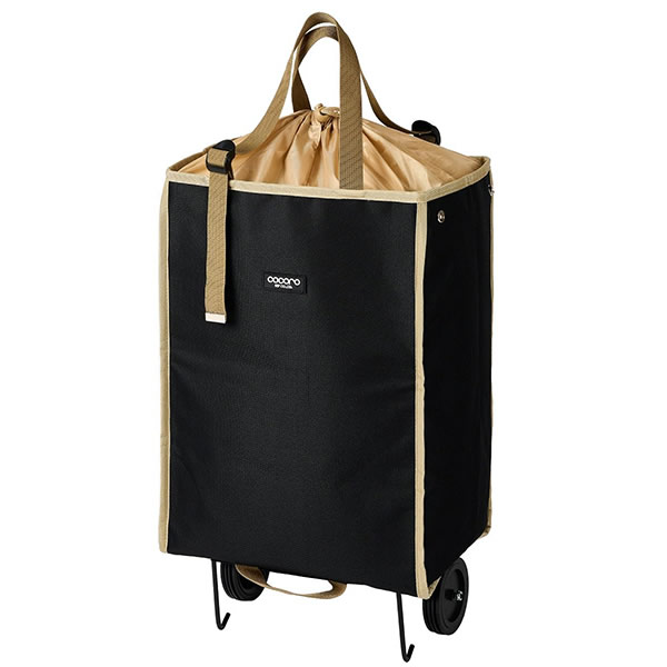 レップ(Rep) COCORO 折りたたみ式ハンディトートカート ショッピングカート Cuire（キュイール） ブラック 542507 30L 保冷・保温 耐荷重量：8kgまで タイヤ取り外し ...