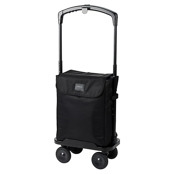 レップ(Rep) COCORO 横押し4輪カート ショッピングカート Delana（デランナ） ブラック 552018 19L 保冷・保温 耐荷重量：10kgまで タイヤ取り外し不可