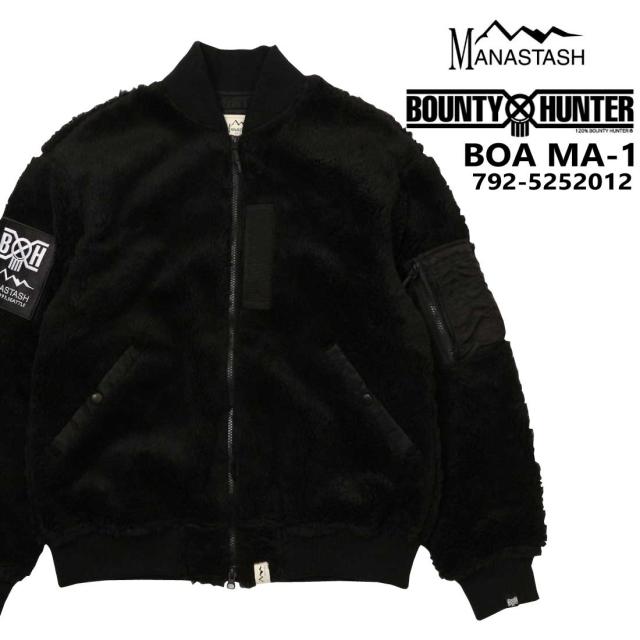 MANASTASH マナスタッシュ BOUNTY HUNTER バウンティハンター アウター ジャケット 792-5252012 ボアフリース MA-1 刺しゅう ロゴ フライトジャケット メンズ