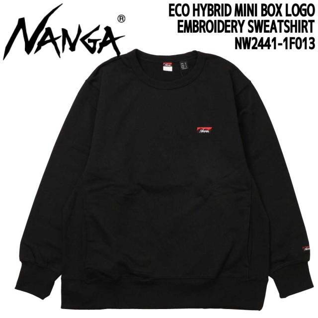 NANGA ナンガ 長袖 トレーナー NW2441-1F013  スウェット クルーネック エコハイブリッド ミニボックスロゴ エンブロイダリー スウェットシャツ ユニセックス