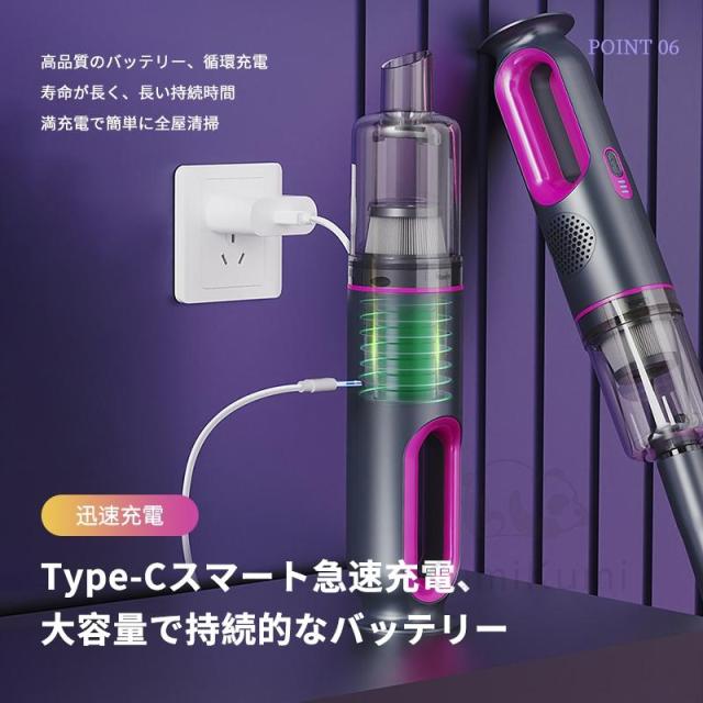 掃除機 コードレス 強力 99999Rpa 最高性能 軽量 小型 コードレス掃除