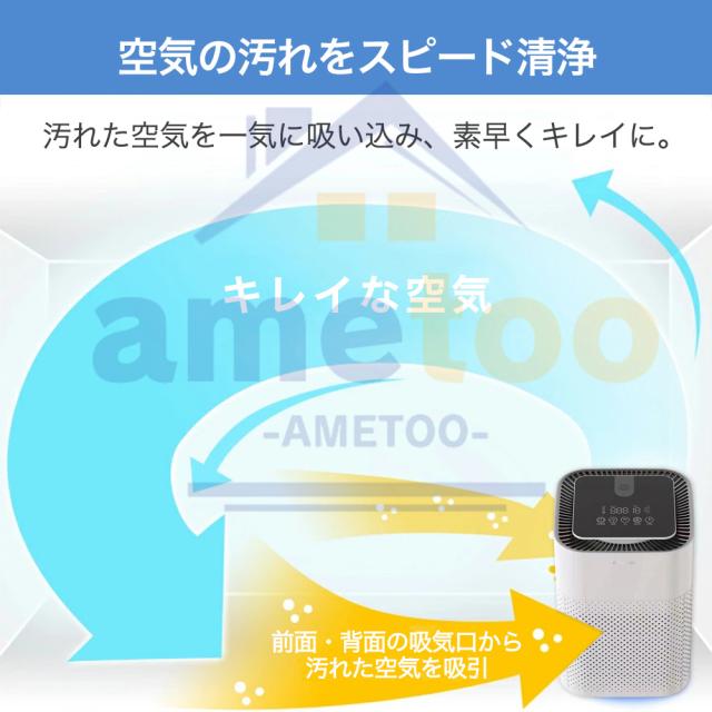空気清浄機 マイナスイオン浄化 3重空気清浄 20畳対応 ペットダニ対策