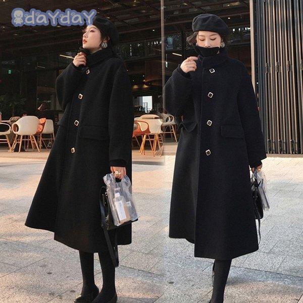 ラシャコート チェスターコート レデイエロース 秋冬 40代 オシャレ 風 きれいめ ロング丈コート 長袖 膝下 無地 aラインコート黒チェスターコート 上品 新作