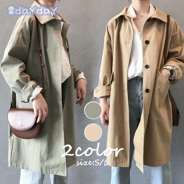 トレンチコート レディース 40代 ロングコート スプリングコート 春コート ライトアウター ゆったり 春 秋 春服 春物 風 アウター 30代 40代 50代