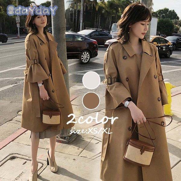 トレンチコート レディース 40代 ロングコート スプリングコート 春コート ゆったり ライトアウター 春 秋 春服 春物 風 アウター 30代 40代 50代