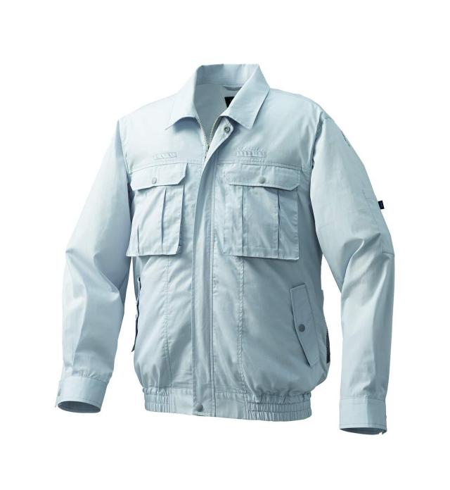 KUCHOFUKU 空調服 空調服 綿・ポリ混紡フルハーネス仕様脇下マチ付き空調服 ウェアのみ シルバー 5L (KU91930C06S7 2336)